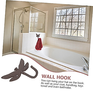 Zerodeko Sturdy Iron Material Coat Hanger Wall Mount Dragonfly Key Decor Clothes Hook