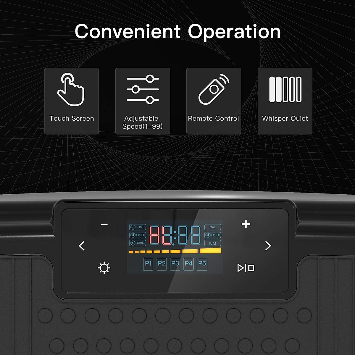 BARWING 4D Vibration Platform, Micro Vibration, Whole Body Workout Machine, Home Training Machine Equipment Balance Trainer with Remote Control Black-Black