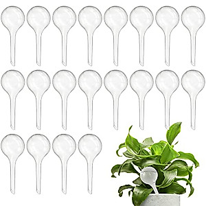 Zddaoole 20 Pcs Clear Plant Watering Globes,Automatic Plant Watering Bulbs,Self Watering Planter Insert,Garden Water Device Plastic Watering Bulbs for Plant Indoor Outdoor