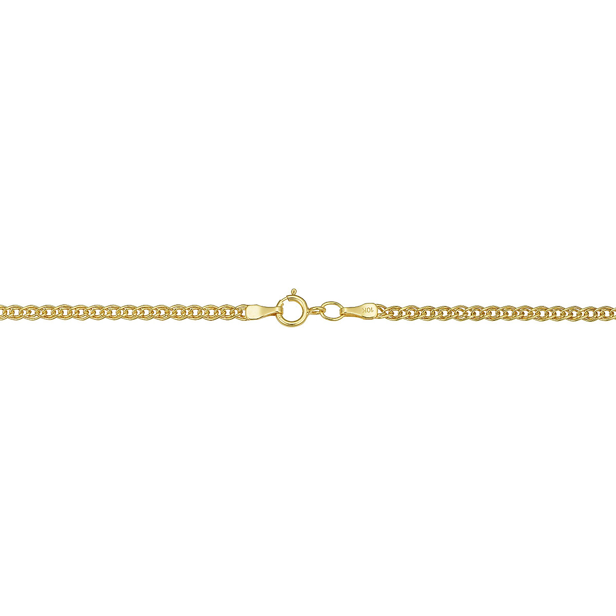 Kooljewelry 10k Yellow Gold Hollow Inner Link Bracelet (2.3 mm, 7 inch)