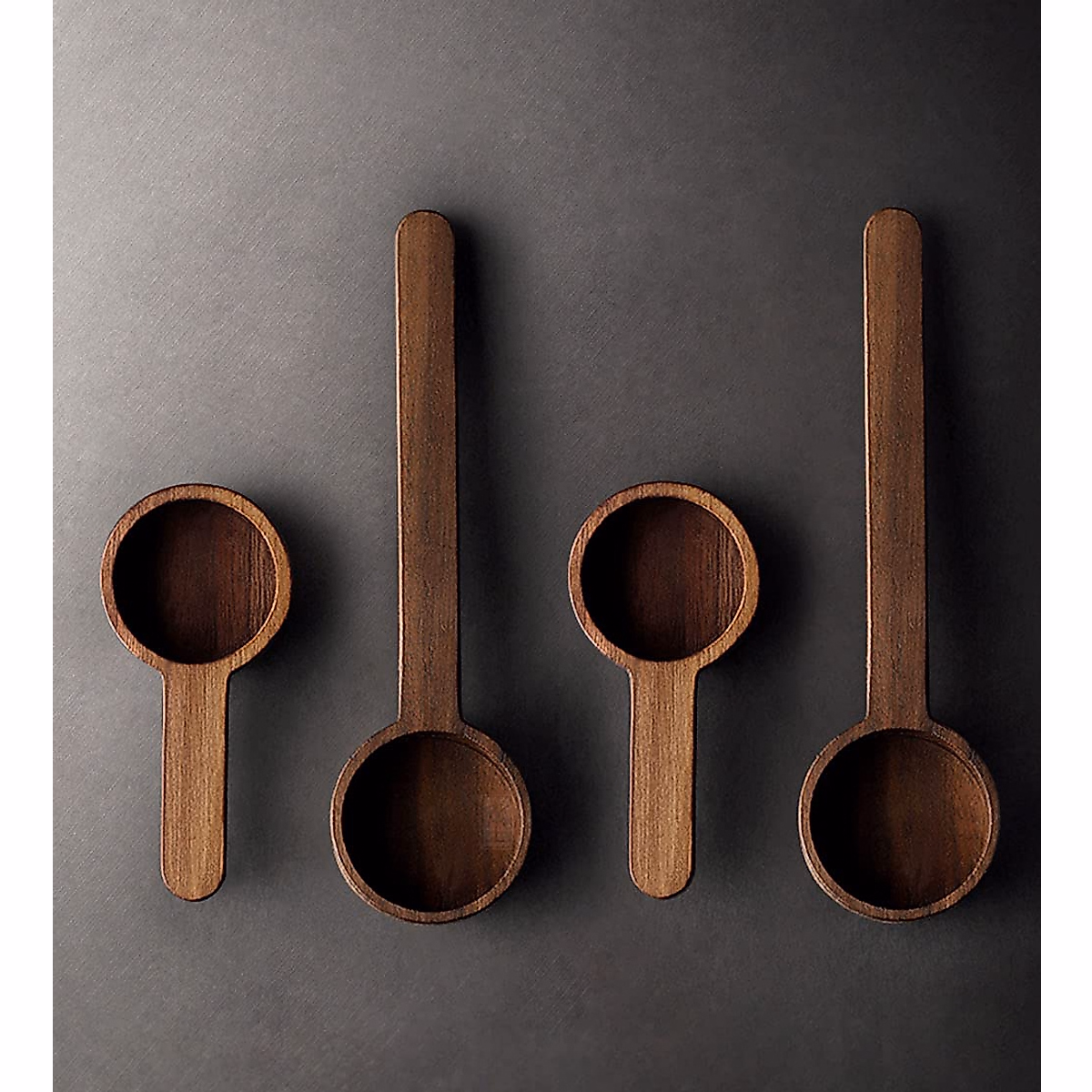 Coffee Spoons, Wooden Tablespoon Scoop, Wooden Coffee Ground Spoon, Measuring for Ground Beans or tea, Soup Cooking Mixing Stirrer Kitchen Tools Utensils, 1 Wooden Tea Scoop(3.86 inches)