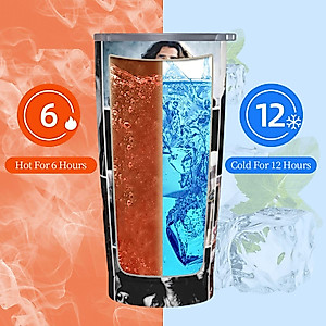 XULVYOU Chris Music Cornell Insulated Tumblers with Lid and Straws 20oz Stainless Steel Vacuum Travel Coffee Mugs Tea Cups