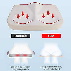 WAASHOP Comfortable Coccyx Cushion for Driving, Memory Foam Car Seat Cushion for Short People Heightening Seat Pad for Cars Front Seats Office Chair/Wheelchair/Truck Ergonomic Cushions