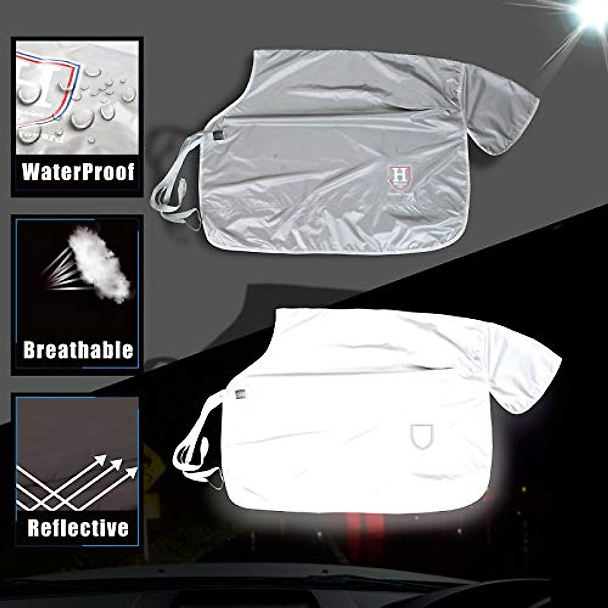 Harrison Howard FocalMax Super Hi-Vis Reflective Safety Quarter Sheet Horse Exercise Dark Essential (M)