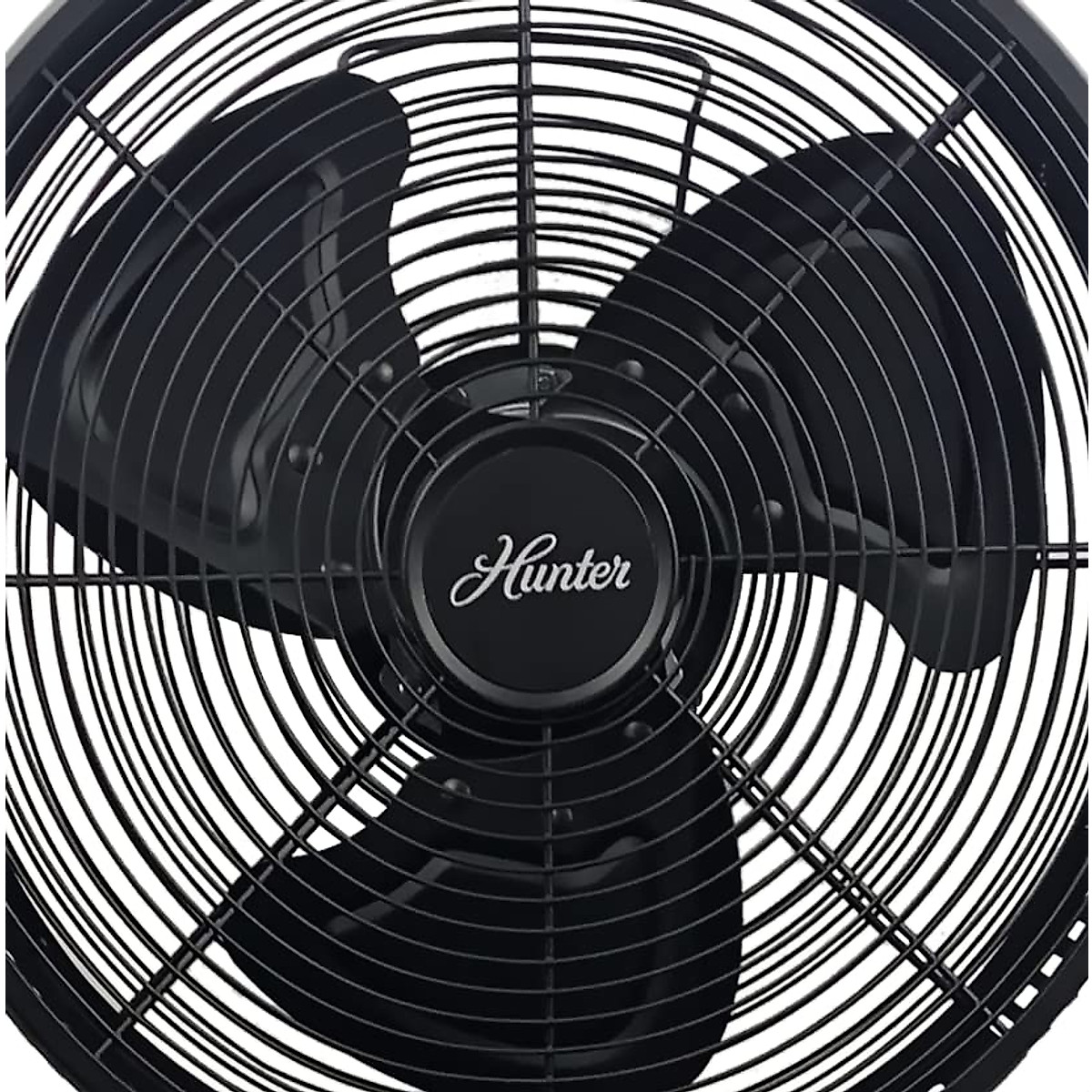 HUNTER 90646 Metal Tripod Fan, Adjustable Tilt, 3 Speeds, 12", Matte Black Finish