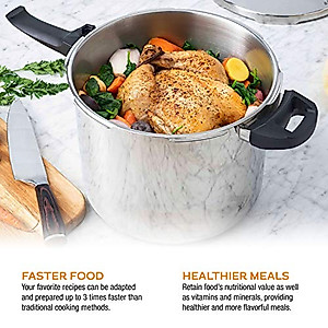 Zavor DUO 6.3 Quart Multi-Setting Pressure Cooker with Digital Cookbook and Steamer Basket - Polished Stainless Steel (ZCWDU02)