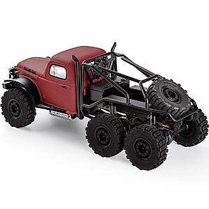 Fms 1:18 Atlas 6X6 Crawler RTR Waterproof Remote Control Car with LED Lights All Terrain Hobby Off Road RC Truck Electric Toy for Kids and Adults (Red)