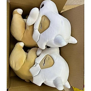 DEERTAZK 11. 8 Inch Sleep Plush Pillow, Soft Cubone Hugging Pillow Stuffed Animal Pillow Cute Sleeping Throw Pillow Gift for Kids (Color : Yellow)