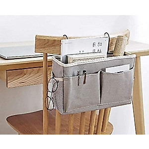 UJLN Bedside Caddy Hanging Bed Organizer Storage Bag Pocket for Bunk and Hospital Beds, College Dorm Rooms Baby Bed Rails (D-Style)