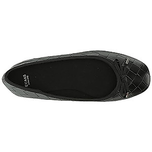 EVANS Women's Ballet Flat, Black, 5 Wide