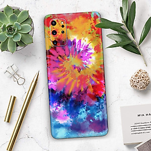 DesignSkinz Spiral Tie Dye V8 Protective Vinyl Decal Wrap Skin Cover Compatible with The Samsung Galaxy S20 (Screen Trim & Back Glass Skin)