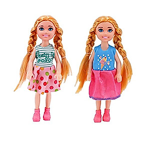 Lembani 20 Sets 6 inch Chelsea Girl Doll Clothes Set. Coloful 20 Dresses Clothes and Accessories Kids Birthday Gift for 3 to 7 Year Olds