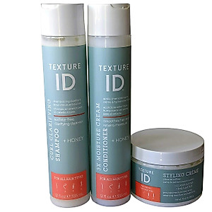 Texture ID Texture ID Set of 3 Products - Curl Clarifying Shampoo, 3x Moisture Cream Conditioner and TID Styling Creme