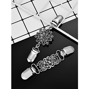 Jetec 2 Pieces Retro Shirt Dresses Clips for Women Shawl Clip Waist Cincher Clips Sweater Cardigan Collar Clips