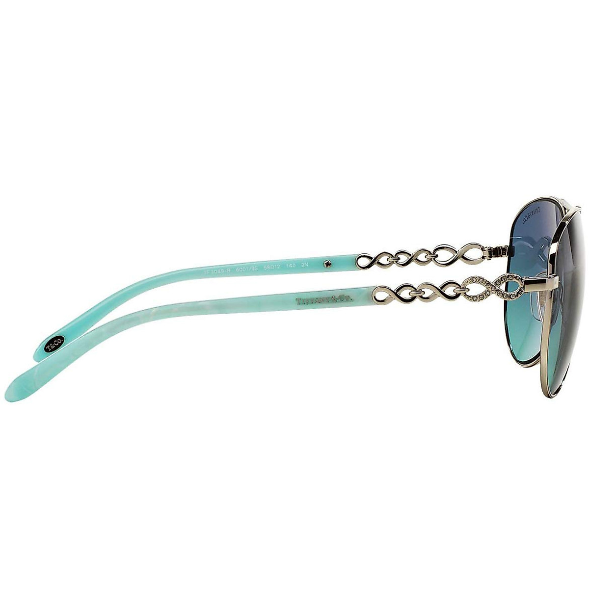 Tiffany TF3049B - 6001-9S Silver TF3049B Pilot Sunglasses Size 58mm