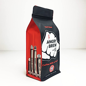 Five Lakes Coffee - Angry Brew - Coffee with a punch! Highly caffeinated, dark roast, coffee (Ground)