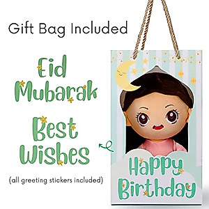Mommy Yasmin - Soothe & Talking Hijab Doll | Muslim & Islamic Toy | Eid Gift | Quran & Dua | Interactive + Relaxing | Remote | for Baby + Toddlers + Kids(Open Eyes)