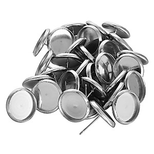 Anneome 80pcs Ear Stud Bezel Post Back Earrings Blank Safety Pin Earrings Stud Earring Posts Earring Bezel Setting Stud Earring Backs Flat Earring Post DIY Earring Base Not Baffle
