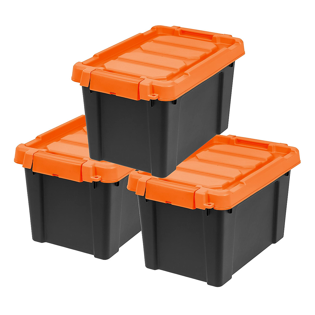 IRIS USA Heavy Duty Plastic Storage Bins and Totes Bundle (2 Pack 76qt + 21 Quart)