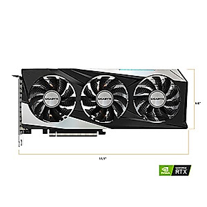 GIGABYTE GeForce RTX 3060 Gaming OC 12G (REV2.0) Graphics Card, 3X WINDFORCE Fans, 12GB 192-bit GDDR6, GV-N3060GAMING OC-12GD Video Card