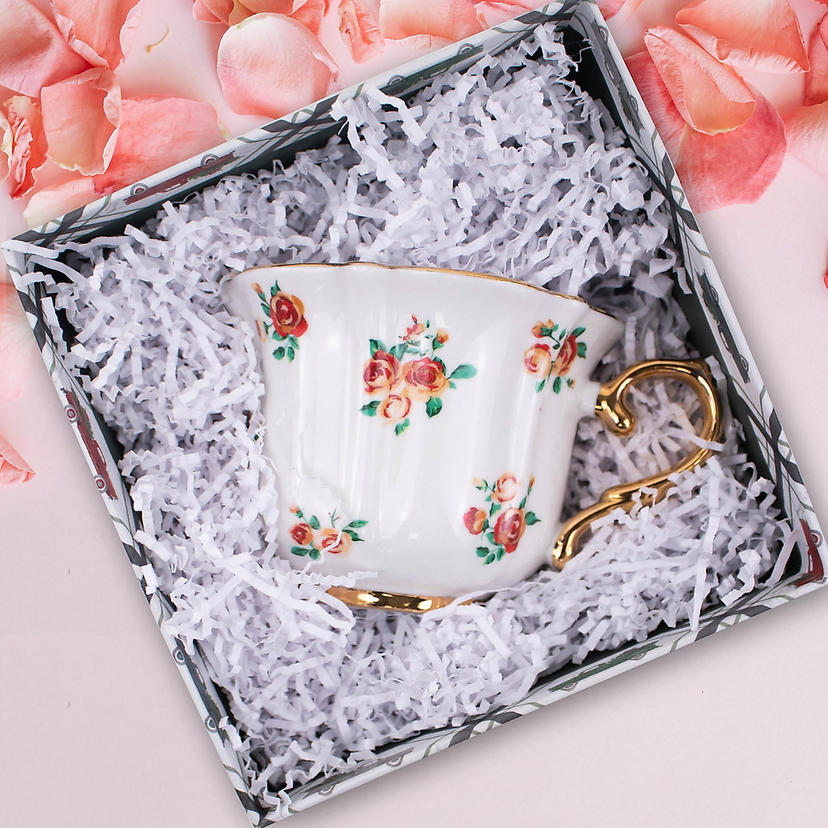 MagicWater Supply Soft & Thin Cut Crinkle Paper Shred Filler (1 LB) for Gift Wrapping & Basket Filling - White