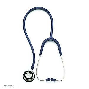 Welch Allyn Adult Professional Stethoscope, Navy; 5079-137; Double-Head Chestpiece (Diaphragm and Low-Frequency Bell), Single Lumen Tubing, 28 in