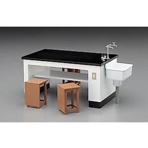 Hasegawa FA04 1/12 Figure Accessory Series Science Room Desk and Chair Plastic Model