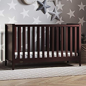 Graco Melbourne 3-in-1 Convertible Crib (Espresso) – Converts from Baby Crib to Toddler Bed and Daybed, Fits Standard Full-Size Crib Mattress, Adjustable Mattress Support Base