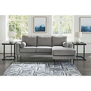Signature Design by Ashley Hazela Contemporary Sectional Sofa Couch with Chaise Lounge, Gray