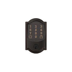 Schlage Encode Smart Wi-Fi Deadbolt with Camelot Trim in Aged Bronze