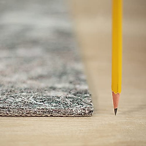 Mohawk Home Dual Surface Rug Pad Utility Solid Grey Rug Pad, 1/4" Thick (2' x 16')