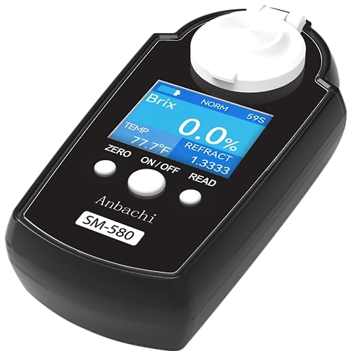 Digital Refractometer Digital BRIX Tester Sugar Meter Ideal for Drinking Water Beverage Kombucha Orchard Fruit Juice Carbohydrate Content High Accuracy Portable Refractive Index Tester 0-58%