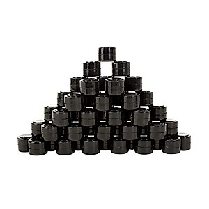 Non-Stick Silicone Wax Containers 150PCS 2ML Multi Use Storage Jars Cream Emulsion Bottles (All Black)