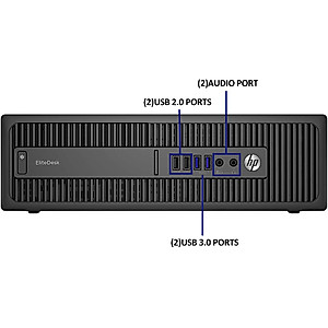 HP EliteDesk 800 G2 SFF Desktop Computer 24 Inch FHD Monitor Dual Hard Drive PC(Intel i5-6500 Up to 3.6GHz, 8GB RAM, 128GB SSD + 1TB HDD, WiFi, HDMI, Windows 10 Professional) (Renewed)