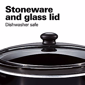 Hamilton Beach Slow Cooker, Extra Large 10 Quart, Black (33195) & Portable 7-Quart Programmable Slow Cooker With Lid Latch Strap for Easy Transport, Dishwasher-Safe Crock, Black (33474)
