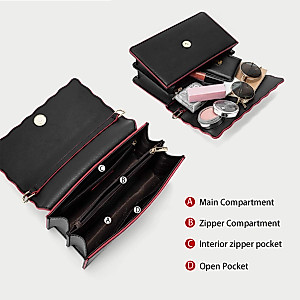 LAORENTOU Cowhide Shoulder Bag for Women Small Crossbody Bag for Women Leather White Purse for Women