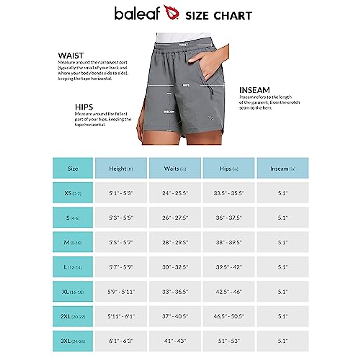 BALEAF Women's 5" Athletic Hiking Shorts Running Zipper Pockets Quick Dry Lightweight for Summer Golf Workout UPF 50+ Dark Grey Size L