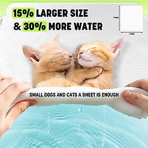 OWOCARE Dog Wipes for Paws and Butt, Plant-Based Large Pet Wipes for Dogs/Cats Hypoallergenic, 8X9 Inch Easy to Use Dog/Cat/Puppy Cleaning Grooming Wipes, Gentle, Degradable (200 Count,Unscented)