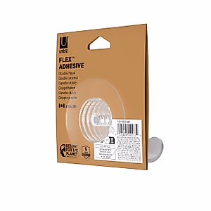 Umbra Flex Adhesive Double Hook, White