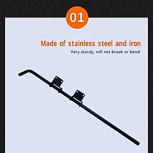Door Bolt Garden Gate, 2 Pieces Stainless Steel Gate Bolt Bolt Bolt Gate Slider Door Slider Gate Lock Bolt Door Bolt Locking, for Wooden Fences Garden Garage 18 Inches