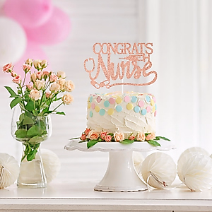 Congrats Nurse Cake Topper, Future Nurse/Congrats RN BSN FNP LPN Cake Decor, Class of 2025 Nursing School Survivor Graduation Party Decorations