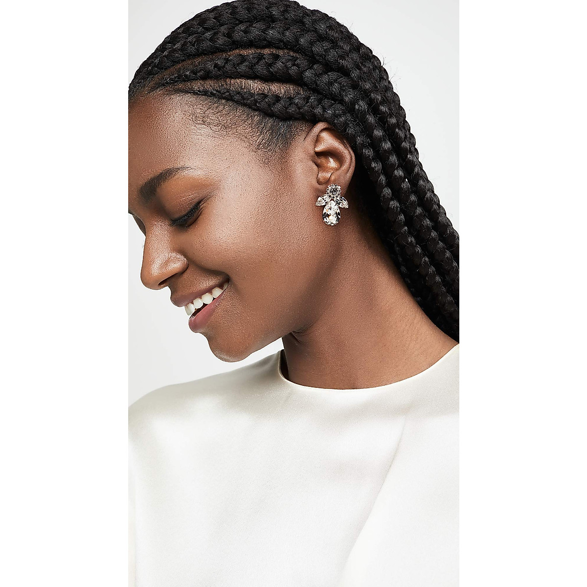 Jennifer Behr Women's Edith Earrings, Crystal, Clear, One Size