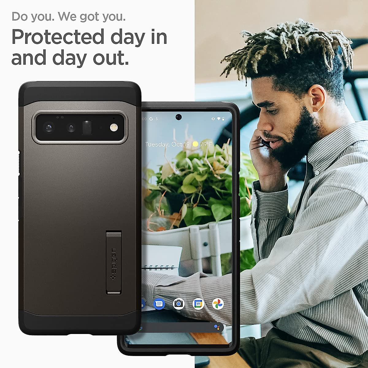 Spigen Tough Armor [Extreme Protection Tech] Designed for Google Pixel 6 Pro Case (2021) - Gunmetal