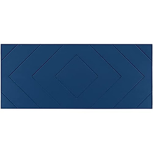 Knocbel Vintage Storage Cabinet with 3 Doors and Adjustable Shelf, Entry Hallway Foyer Console Table Buffet Sideboard Cupboard Coffee Bar, 99lbs Weight Capacity (Navy Blue)