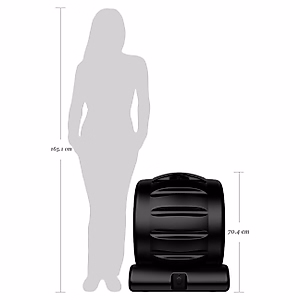 The Most Beautiful Composter in The World in Black, Made in America, Food Safe, BPA and Rust Free, No Assembly Required, Envirocycle Composting Tumbler Bin and Compost Tea Maker …