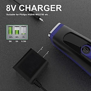 HQ840 Shaver Charger Cord Compatible with Philips HQ840 Norelco Multigroom Series 3000 MG3750 MG3750/50 MG3750/10 MG3750/60 MG3760 MG3760/50 Beard Trimmer Adapter Power Supply Cord Battery Charger