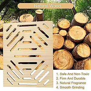 Litewoo Rabbit Scratching Pad Molar Board Natural Wooden Rabbit Teeth Chew Toys for Bunny Chinchilla Guinea Pig Rabbit Antiskid Edible Natural Wood Board