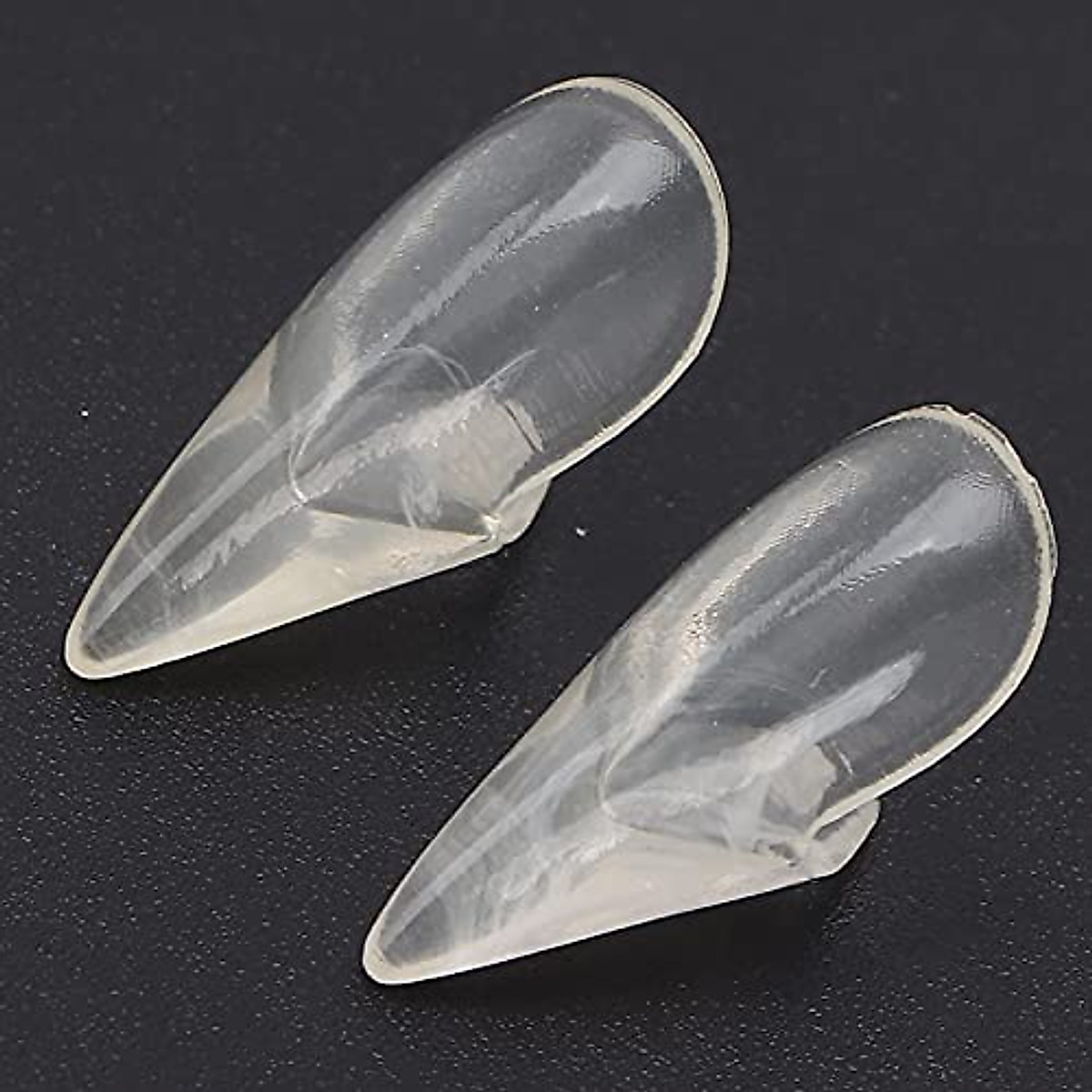 Halloween Fake Fangs, Easy To Wear Teeth Reusable Lifelike Resin 10pcs Transparent for Werewolves for Halloween Parties(19MM)