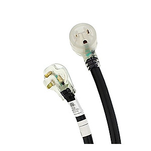 ABN Welding Cable 25ft 8 AWG 40A with Lighted Receptacle and STW Jacket