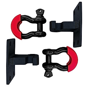 TIOYAR RAM Front Tow Hook Mount Bracket and D-Ring Compatible with 2010-2020 RAM 2500/3500/4500 D-Ring Shackle Bracket, Demon Hook Bracket Replacement